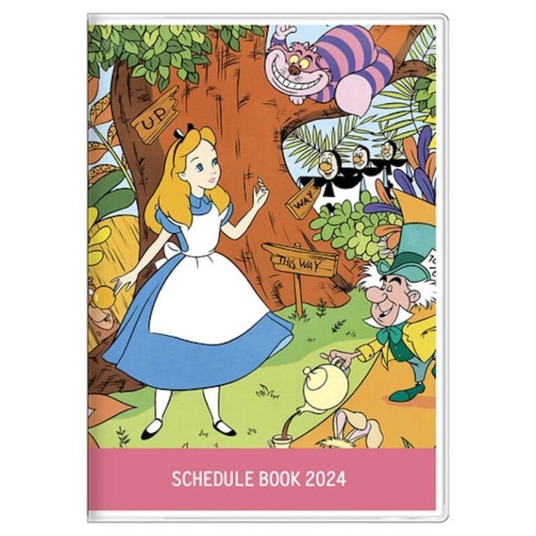 SUNSTAR 2024年版 Disney Retro Art Collection A6月間手帳 (ALICE IN WONDERLAND ...